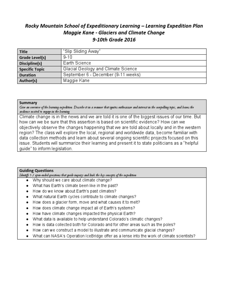 Rocky Mountain School of Expeditionary Learning - Learning Expedition ...