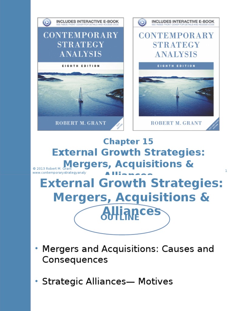 External Growth Strategies: Mergers, Acquisitions & Alliances | PDF ...