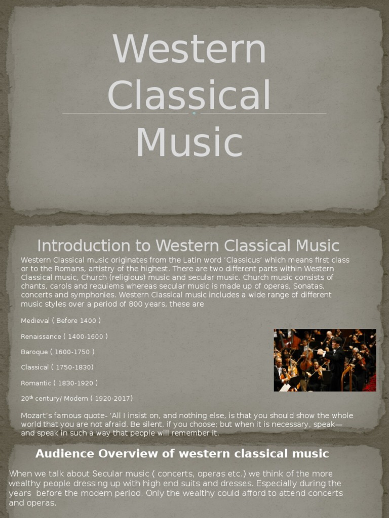 Western Classical Music Overview | Download Free PDF | Classical Period ...