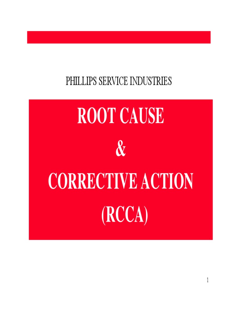 Root Cause & Corrective Action Corrective Action (RCCA) (RCCA) | PDF
