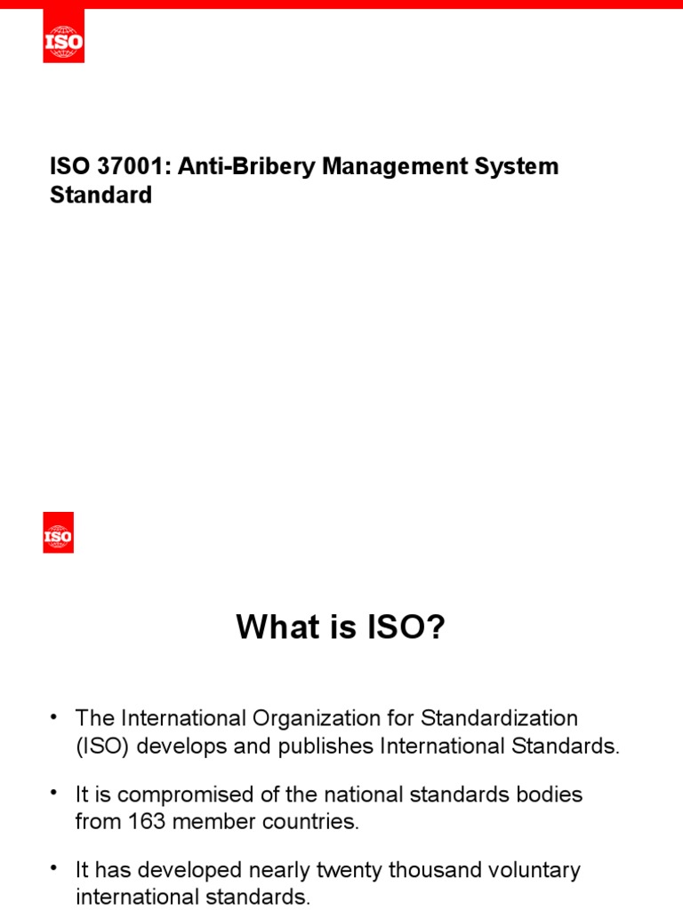 ISO 37001: Anti-Bribery Management System Standard | PDF | Standardization | Bribery