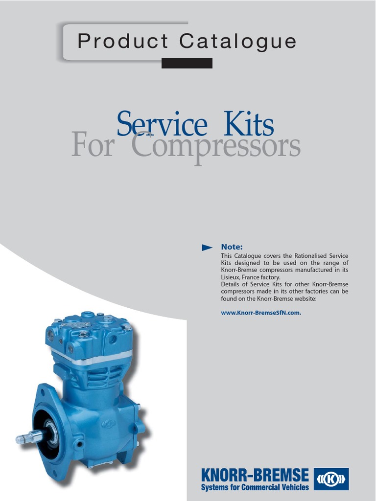 Knorr-Bremse Compressor Service Kits | PDF | Piston | Cylinder (Engine)