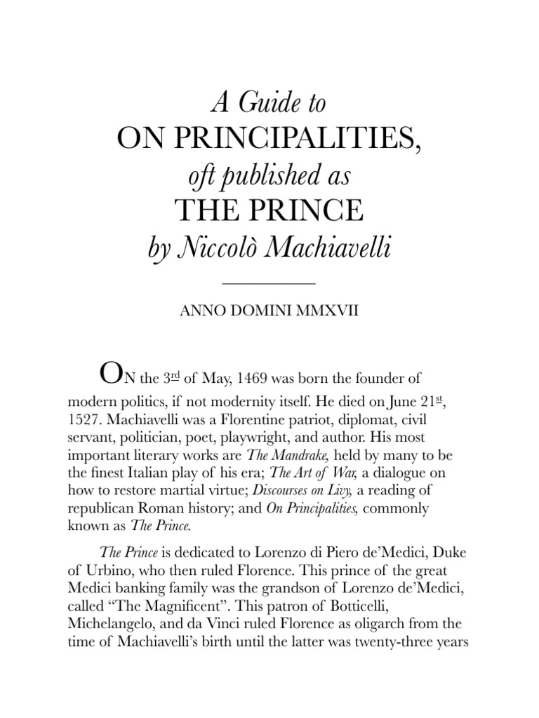 A Guide To The Prince | Download Free PDF | Niccolò Machiavelli | The ...