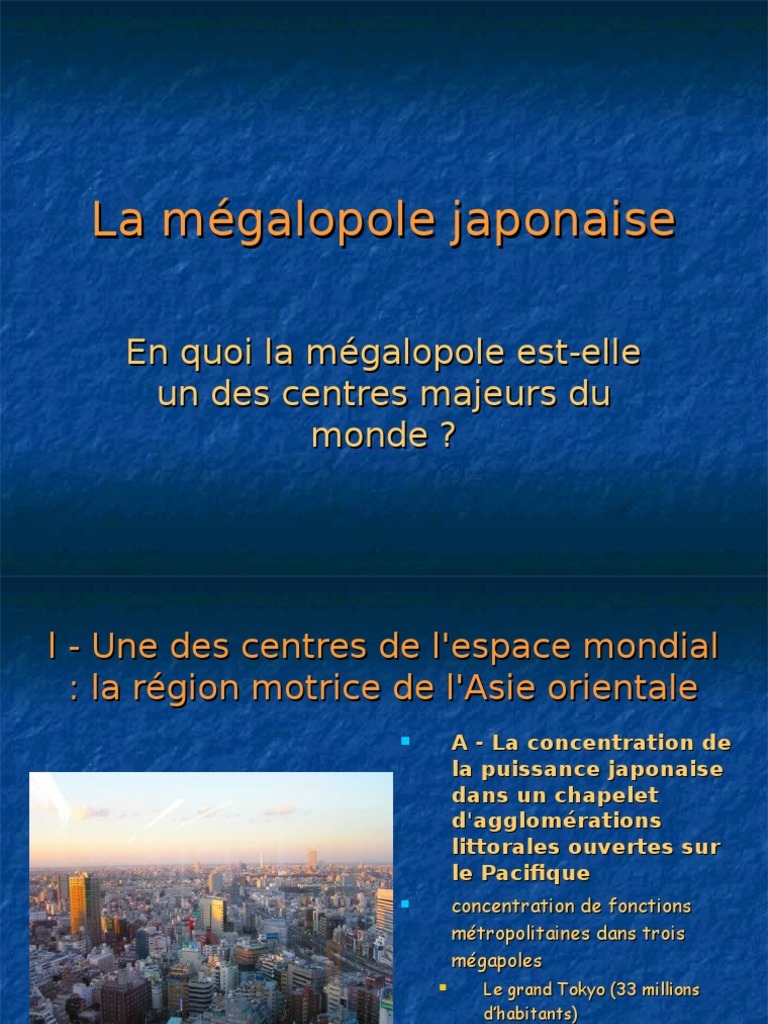 La Megalopole Japonaise | PDF | Tokyo | Japon