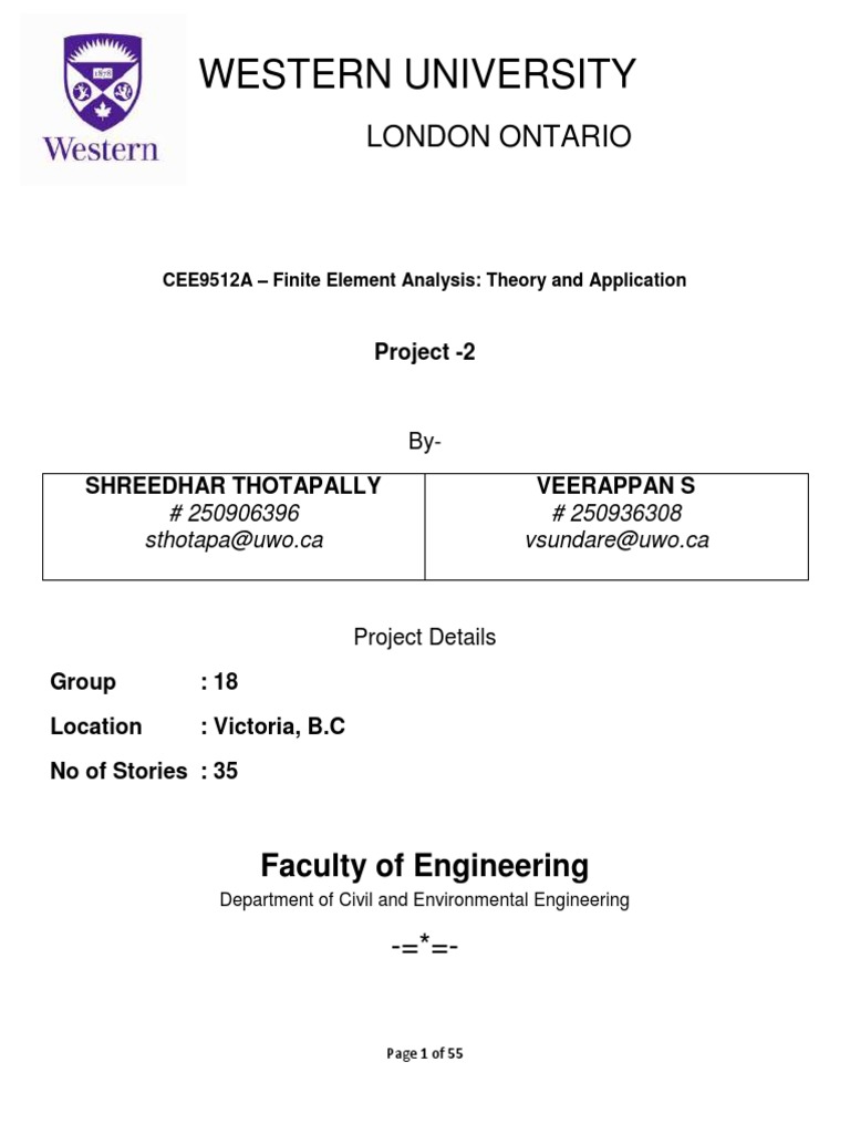 Finite Element Project - Building Project - ETABS | PDF | Bending ...