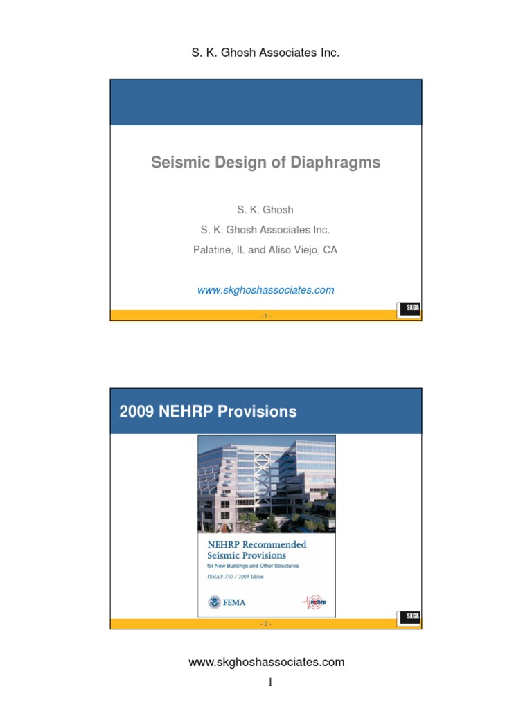BSSC Webinar-NEHRP Diaphragm | PDF | Concrete | Precast Concrete