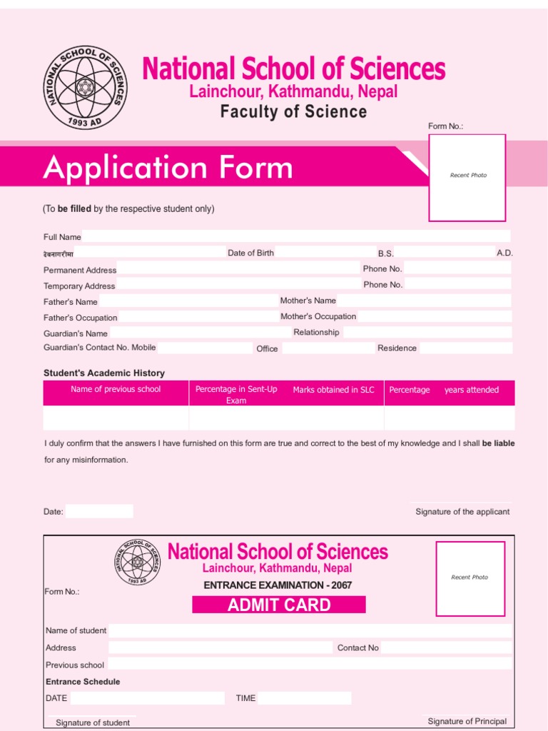 Nss Application Form | PDF | Students | Test (Assessment)