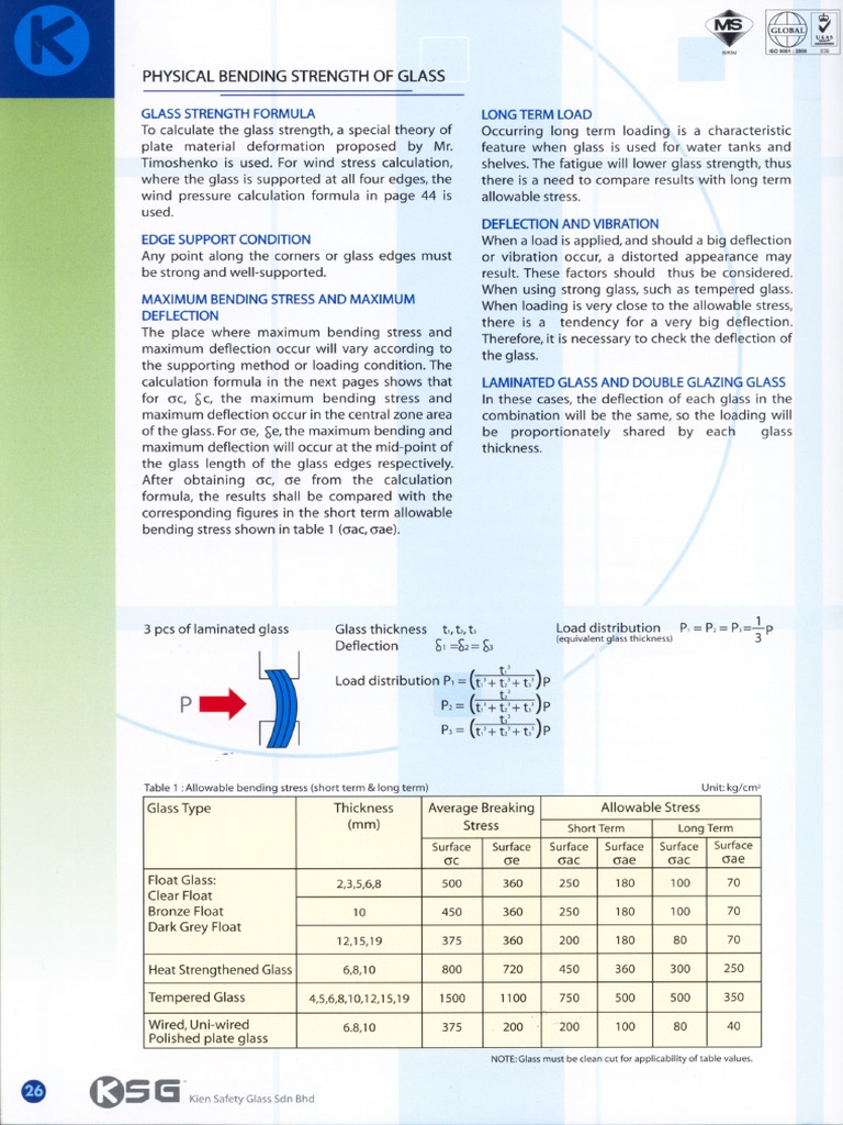 Glass Stress Calculation | PDF | Nature