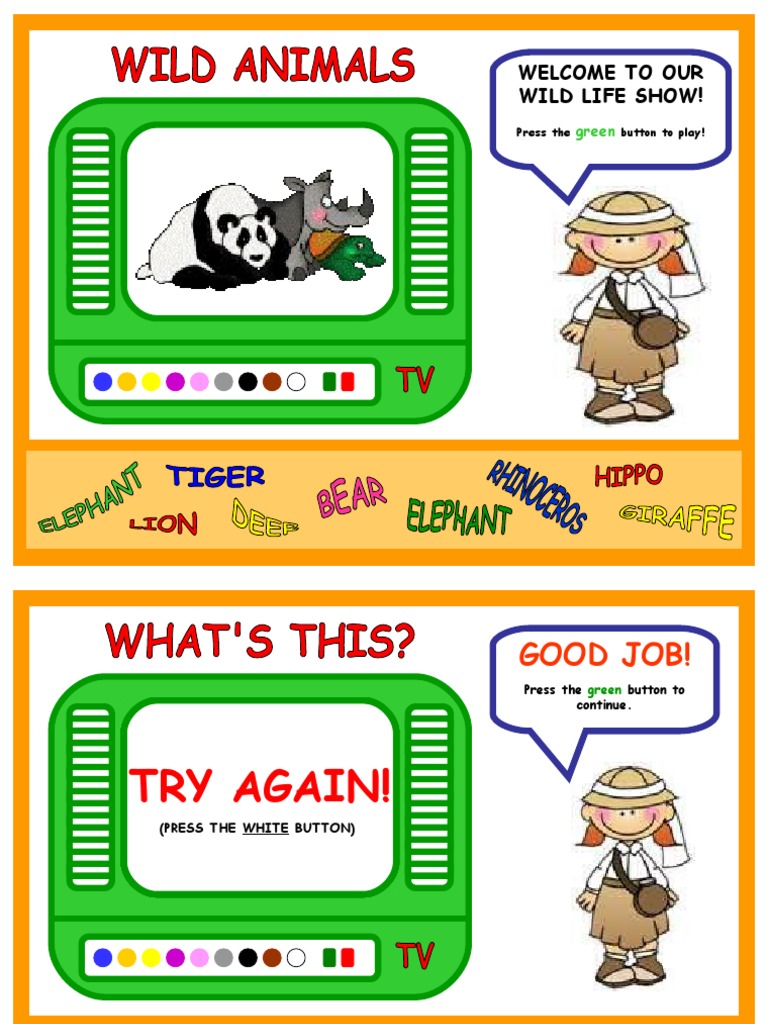 Welcome To Our Wild Life Show!: Green | PDF | Tiger | Lion