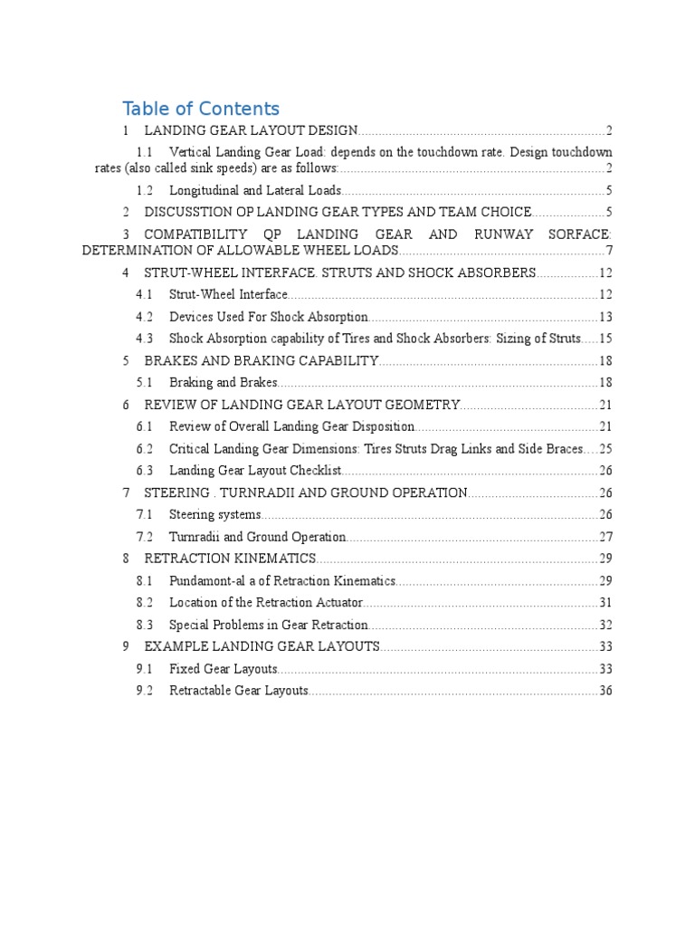 Landing Gear Layout Design | PDF | Landing Gear | Steering