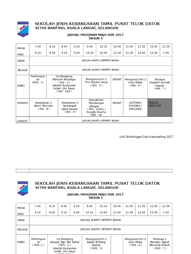 Sekolah Jenis Kebangsaan Tamil Pusat Telok Datok: 42700 Banting, Kuala ...