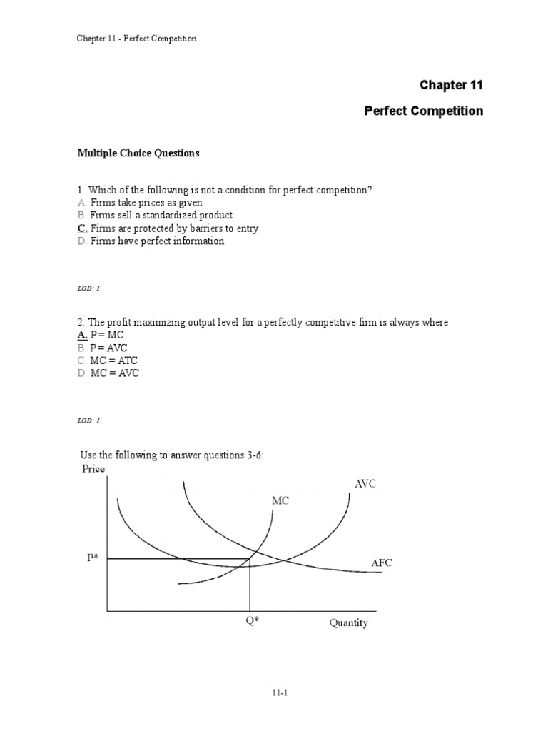 Chap 011 | PDF | Perfect Competition | Profit (Economics)