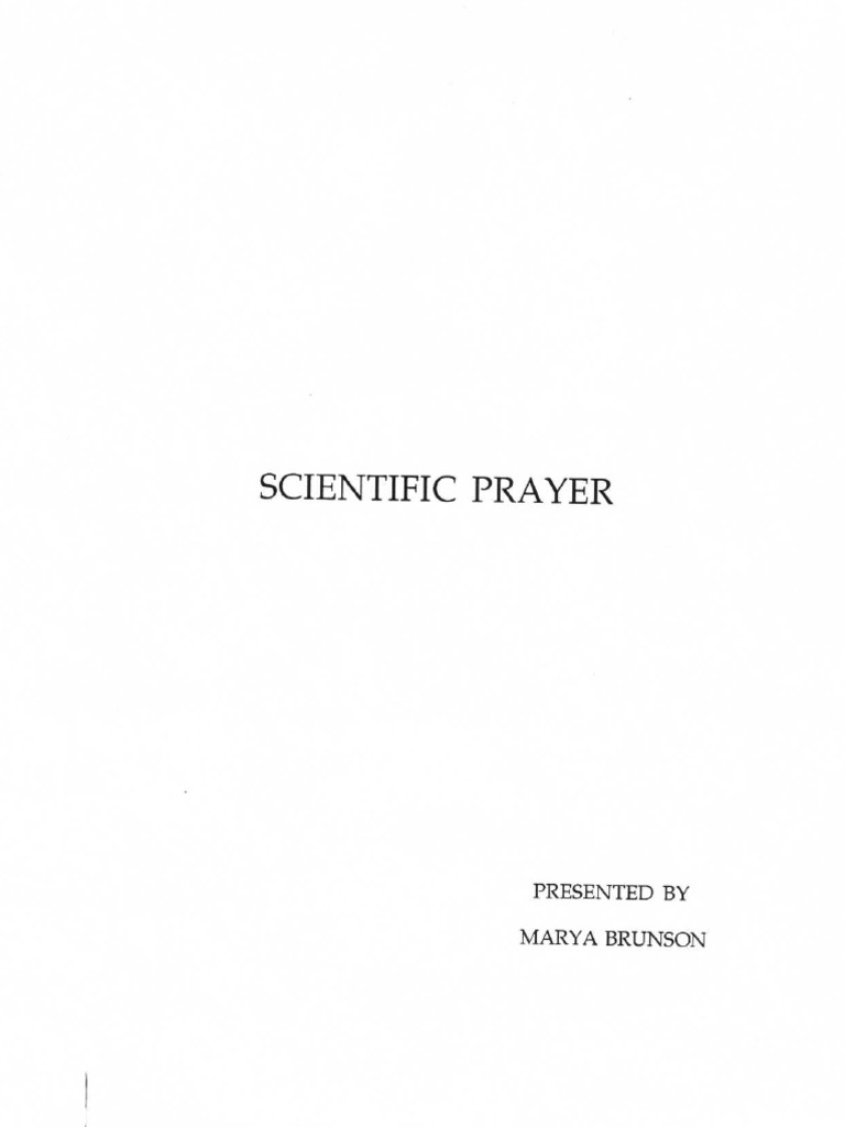 3 Scientific Prayer Exercises+soul 10pgs Marya Brunson 04 1984 | PDF ...