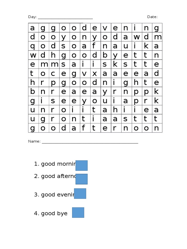 Greetings Word Search | PDF