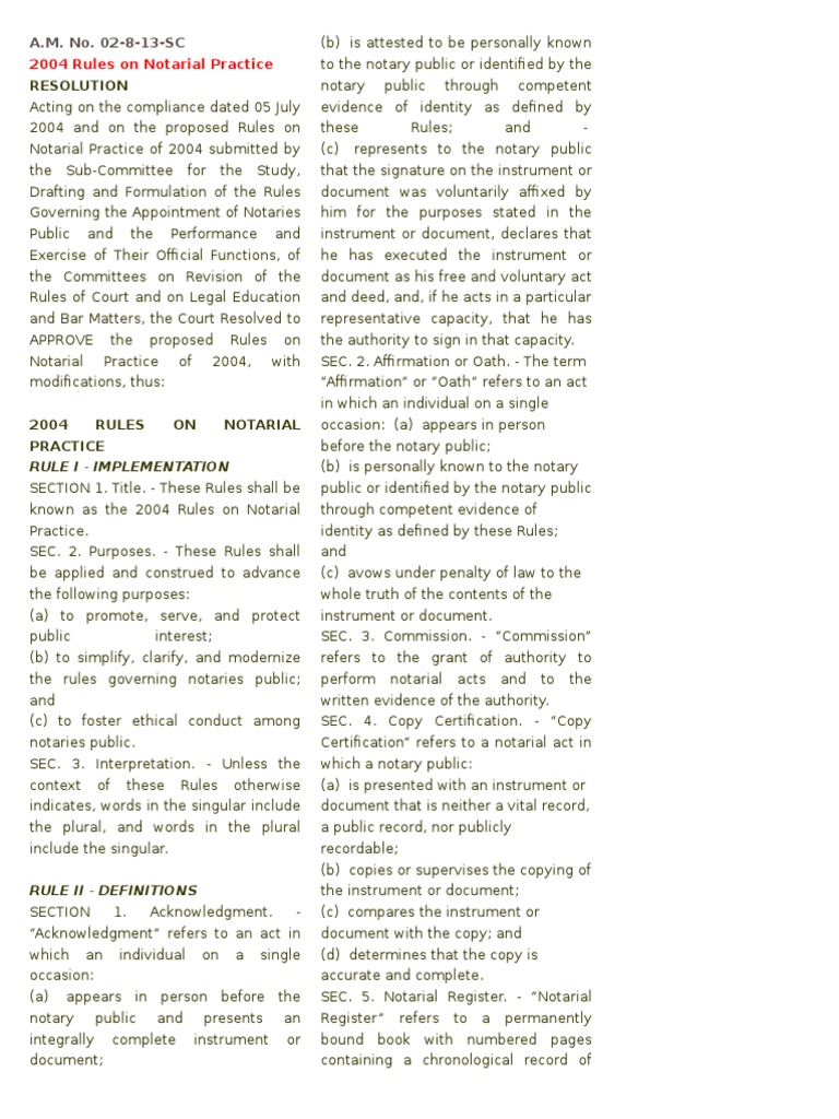 Notarial Practice Rule | PDF | Notary Public | Signature