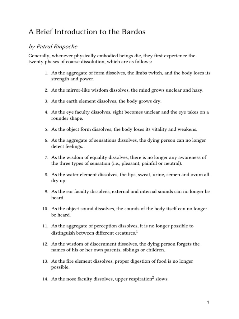Brief Introduction To The Bardos | PDF