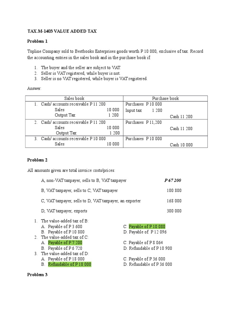 VAT Computation and Non-VAT Guidelines | PDF | Value Added Tax | Value ...