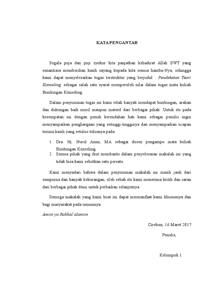 Kata Pengantar Dan Daftar Isi BK | PDF | Kajian Bahasa Asing