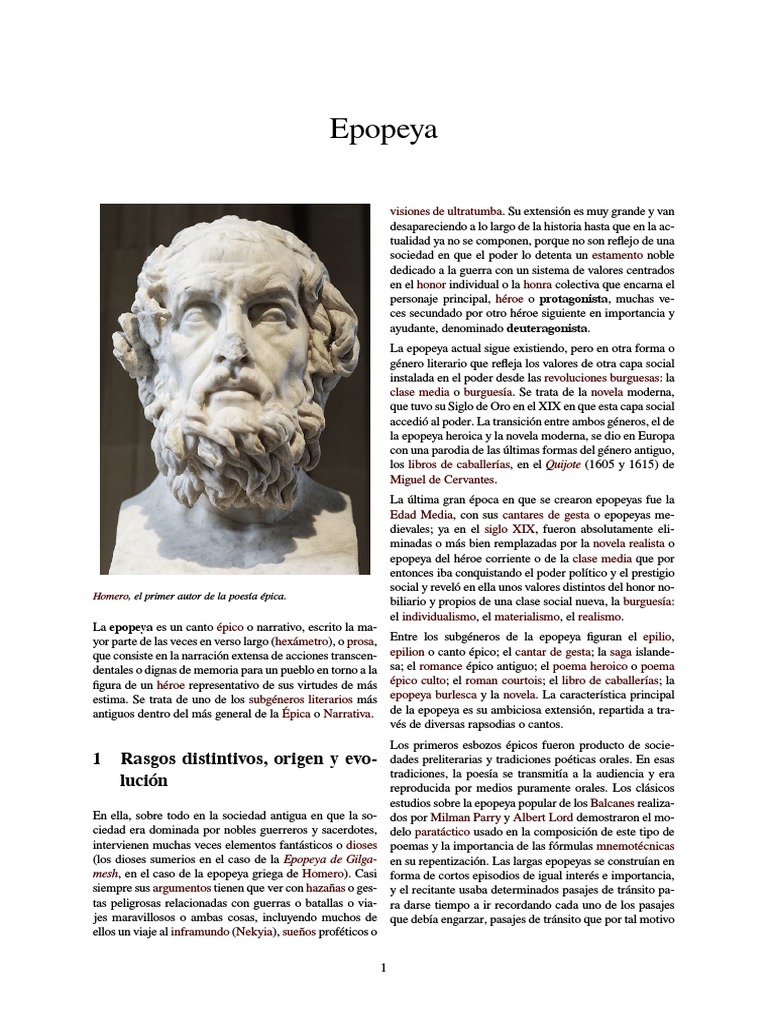 Epopeya.pdf | Poesía épica | Odiseo