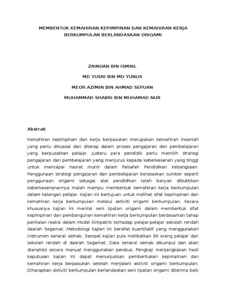 Origami Report | PDF