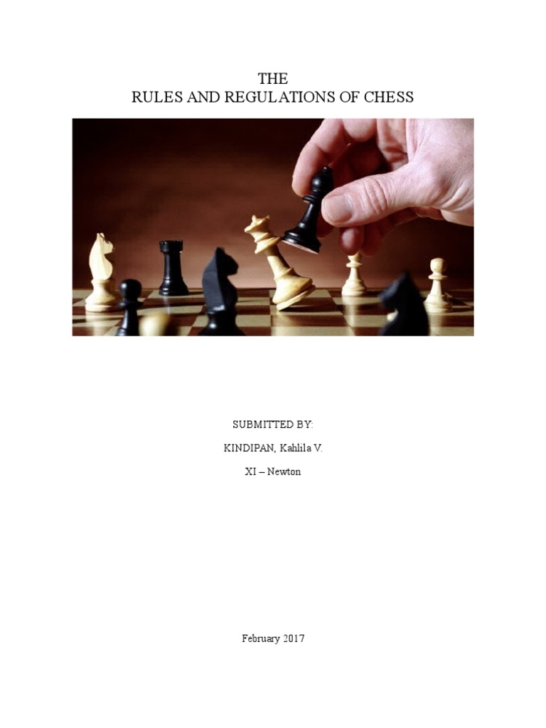Rules and Regulations of Chess | PDF | Chess | Traditional Games