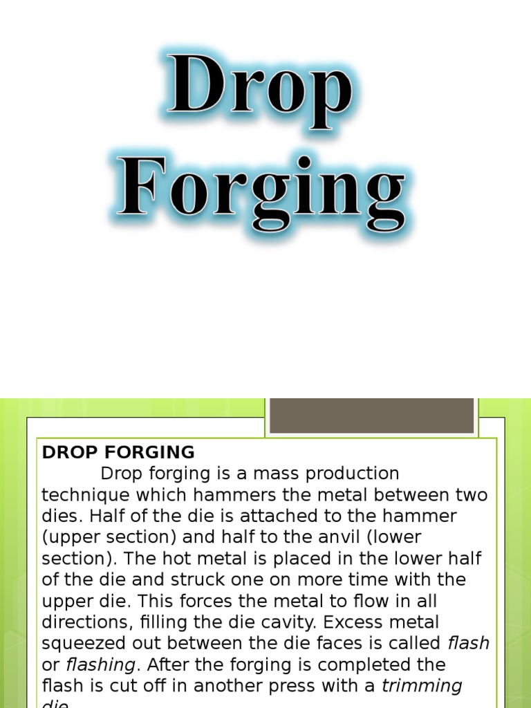Drop Forging | PDF | Forging | Production And Manufacturing