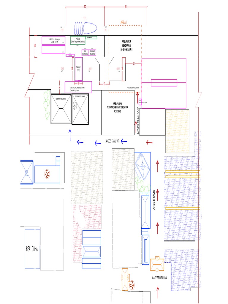 Layout LOkasi Panggung RI I Pelabuhan Ambon-Model 1 | PDF