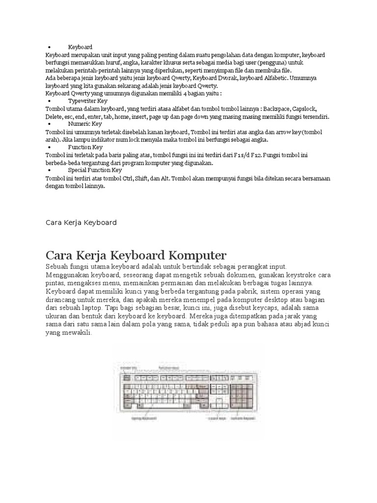 Cara Kerja Keyboard | PDF