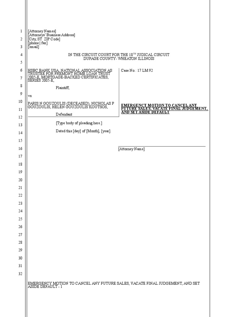 Emergency Motion | PDF