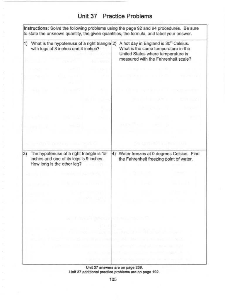 Right Triangle & Temperature Conversions | PDF | Teaching Methods ...