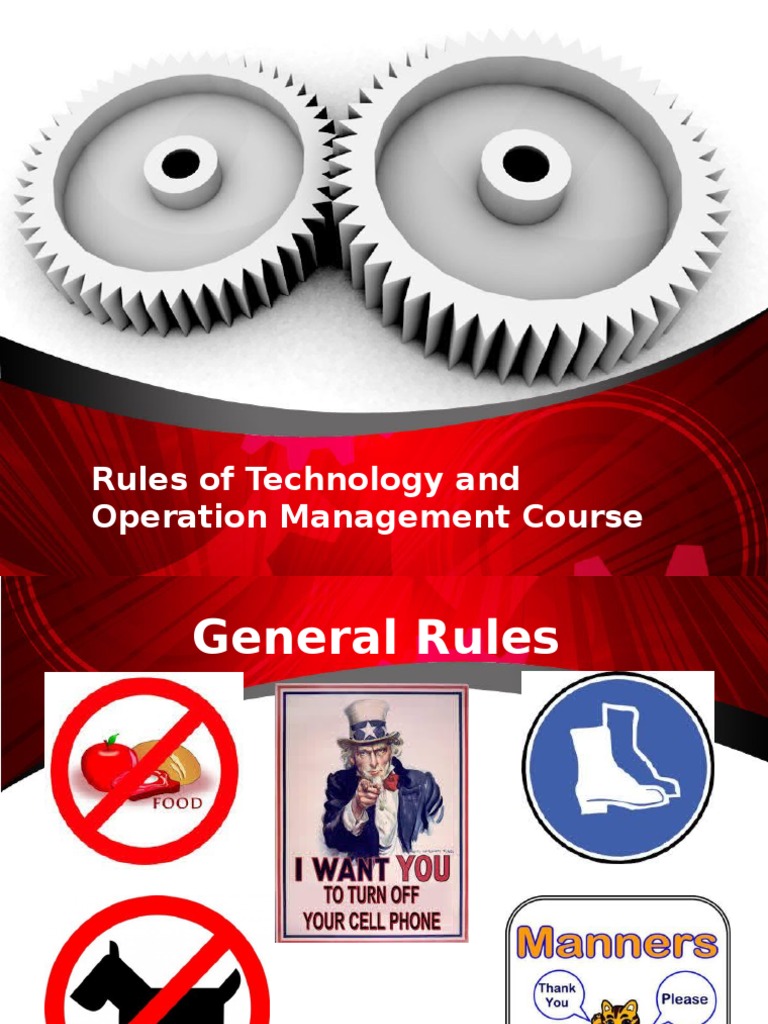 Rules of Technology and Operation Management Course | PDF | Homework ...