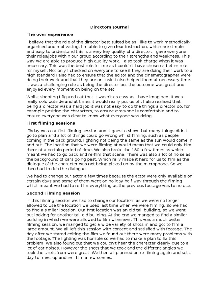 Directors Journal The Over Experience | PDF | Leisure