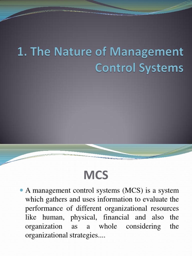 Nature of MCS | PDF | Strategic Management | Sensor