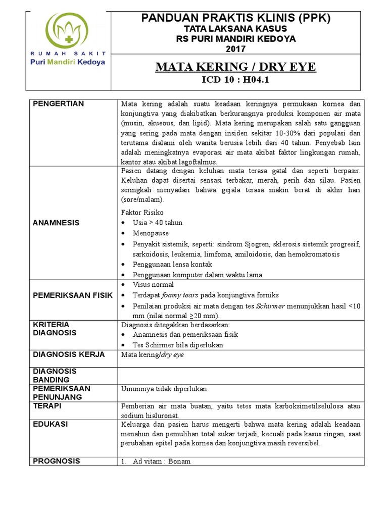 PPK Mata Kering | PDF