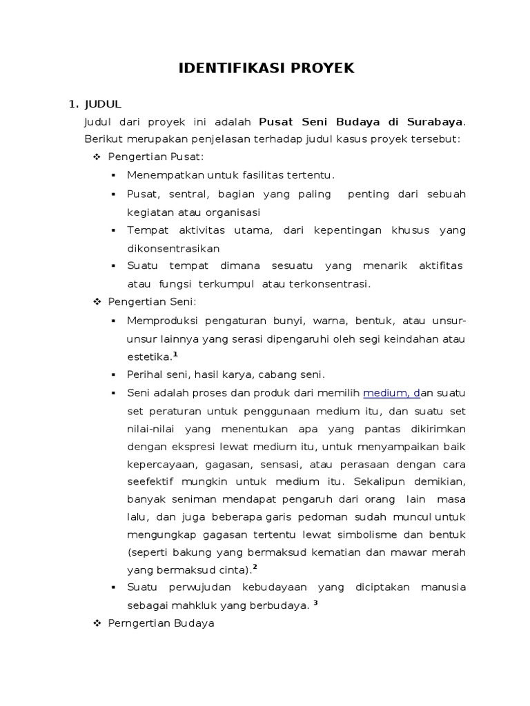 Identifikasi Proyek | PDF