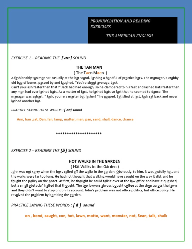 English Pronunciation Practice | PDF