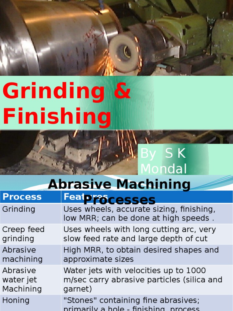Ch-10 Grinding and Finishing | PDF | Grinding (Abrasive Cutting) | Abrasive