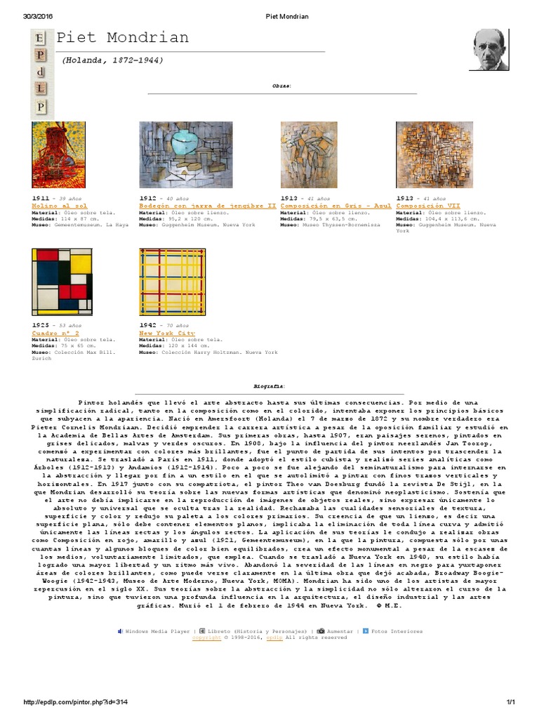Piet Mondrian | PDF | Estética | Medios de arte