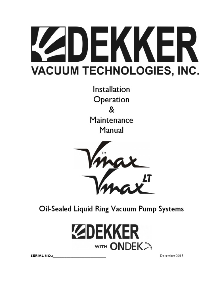 VMAX With Dekker Controller - 2015 | PDF | Pump | Valve