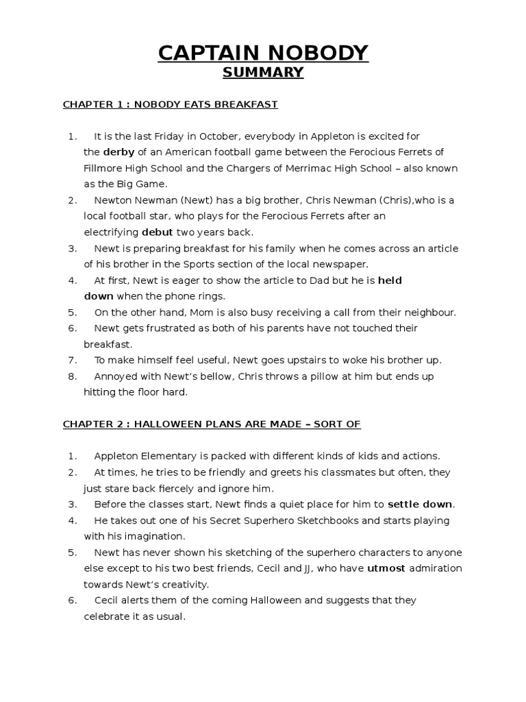 Captain Nobody - CHP 1-6 | PDF | Costume | Halloween