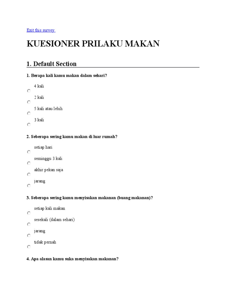 Kuesioner Pola Asuh | PDF