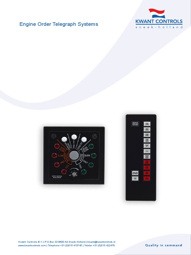 Engine Order Telegraph Systems | PDF | Telegraphy | Equipment