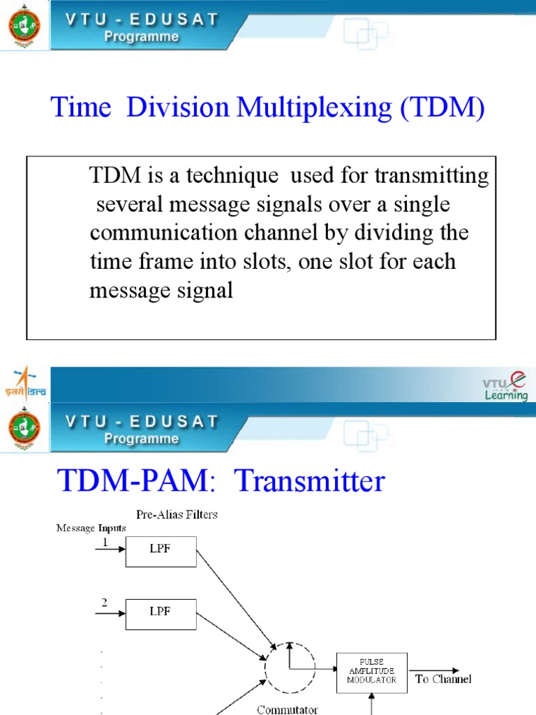 Time Division Multiplexing (Transmitter, Receiver, Commutator) | Download Free PDF ...