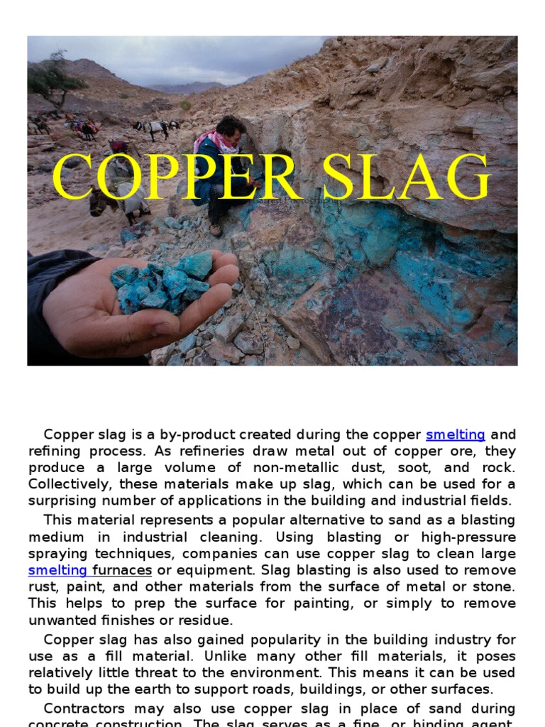 Copper Slag: Uses in Industry and Construction | PDF