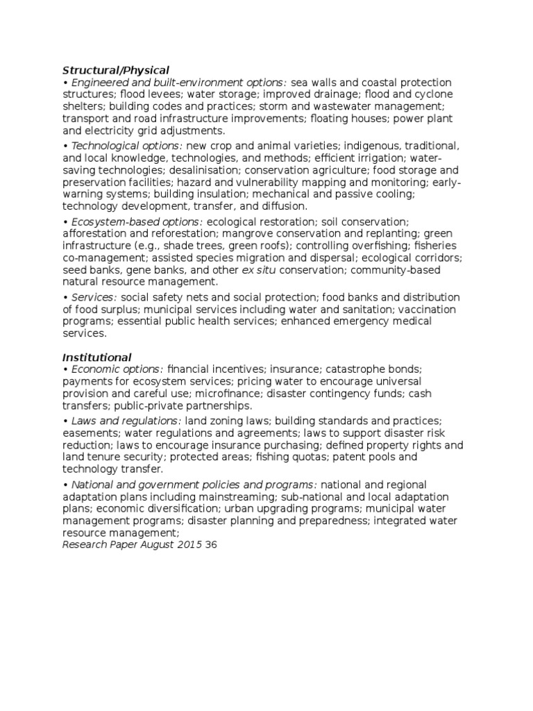 Structural/Physical: Research Paper August 2015 36 | PDF | Emergency ...