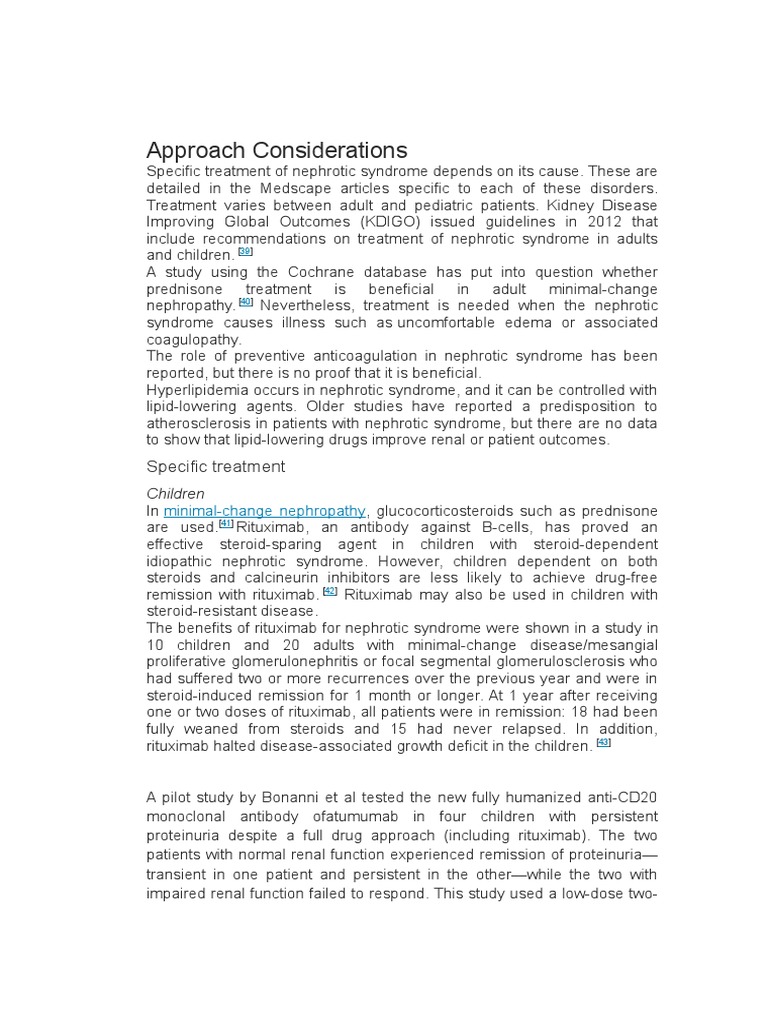 Approach Considerations | PDF | Angiotensin | Kidney Disease