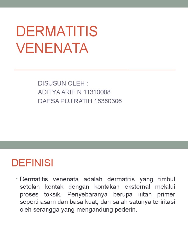 Dermatitis Venenata | PDF