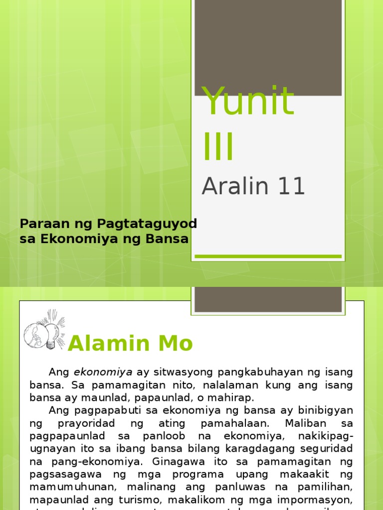 Aralin 11 | PDF