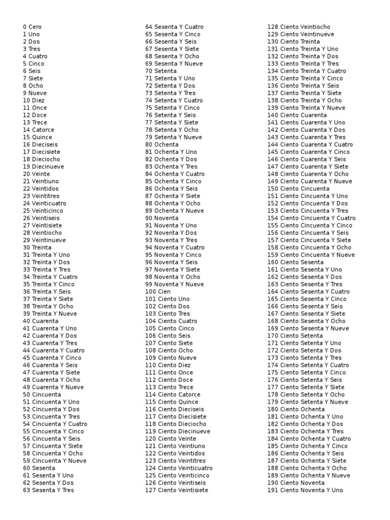 Numeros Cardinales | PDF | Cordófonos | Laúd de cuello