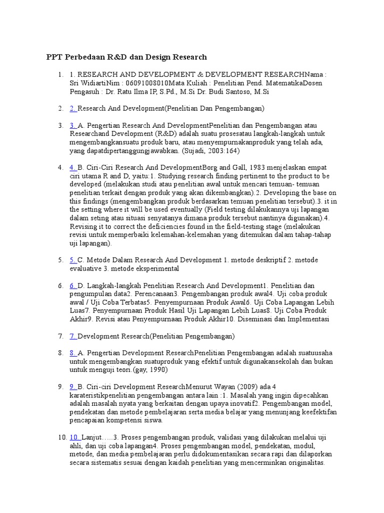 Perbedaan Penelitian dan Pengembangan (Research and Development/R&D ...